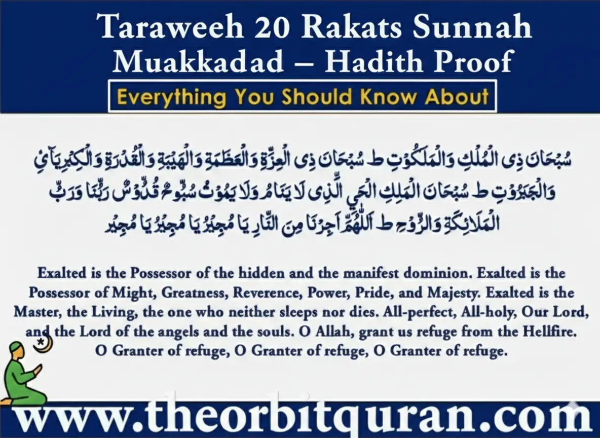 Taraweeh 20 Rakats Sunnah Muakkadah – Hadith Proof